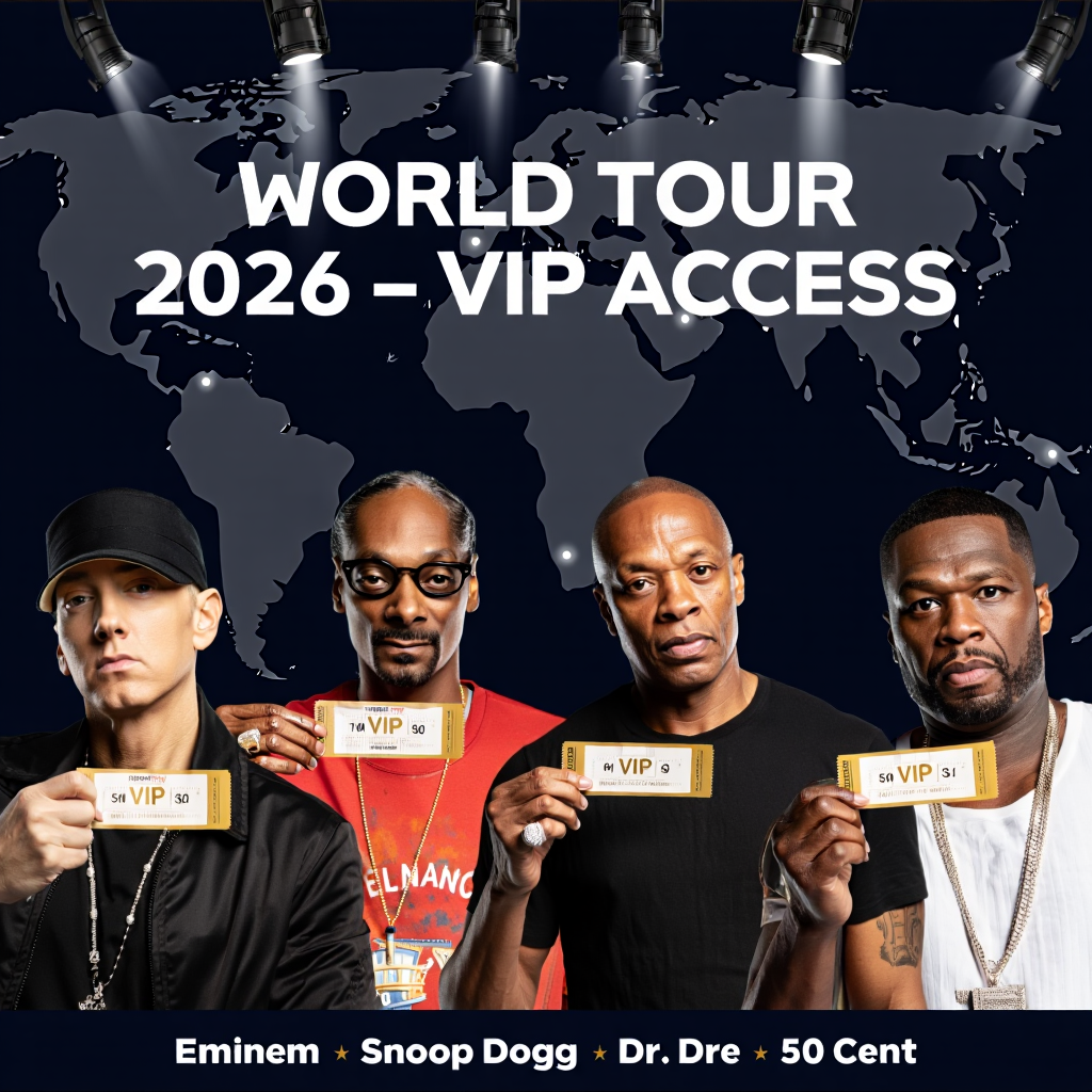 Leaks reveal the Eminem, Snoop Dogg, Dr. Dre, and 50 Cent World Tour 2026 will include a ...
